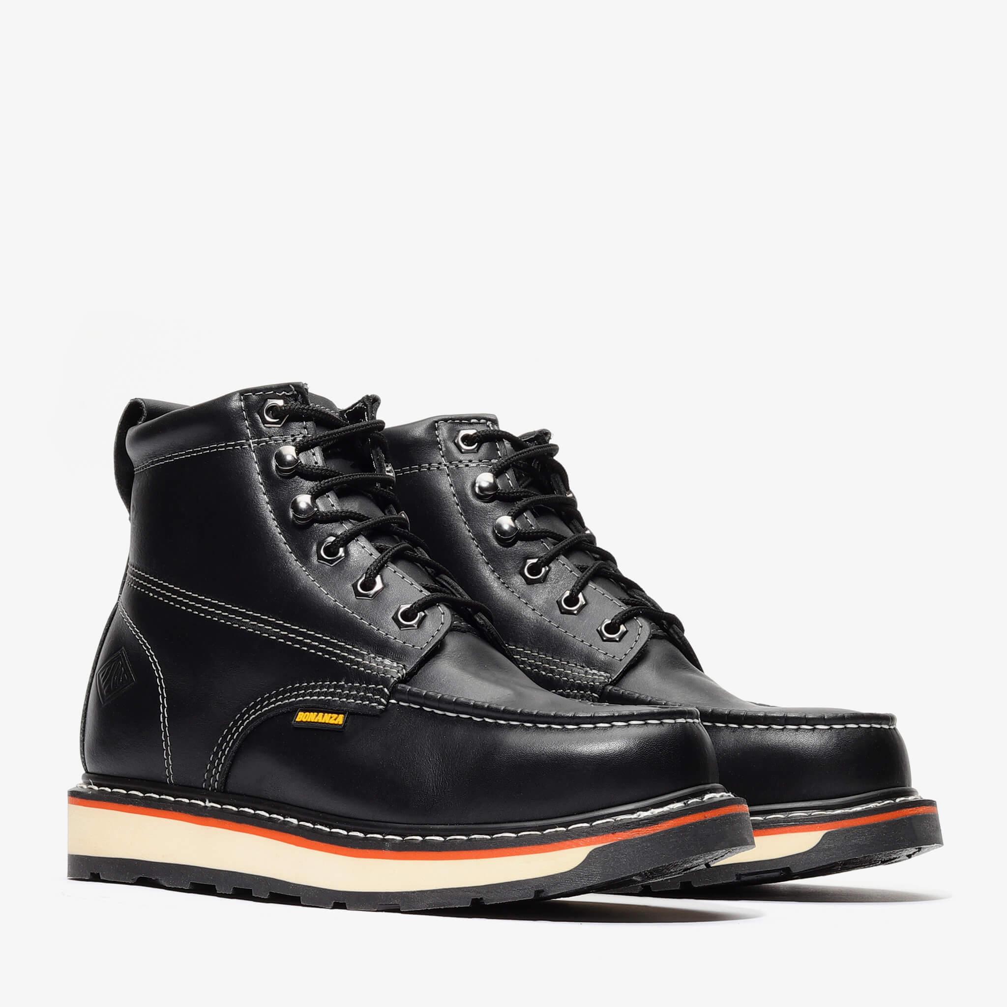 Moc Toe Steel Toe - Double Density Outsole - Black – N4dboots.com