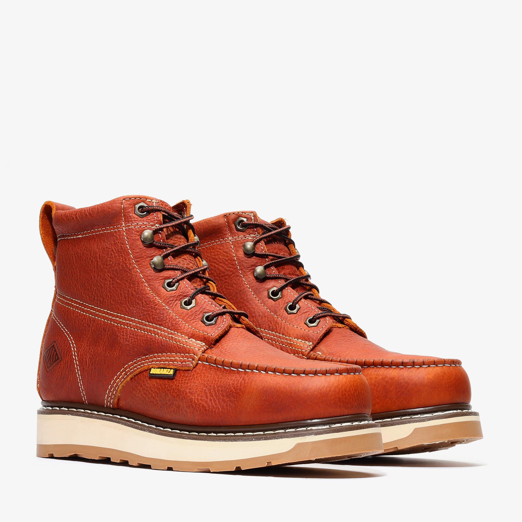Moc Toe Steel Toe - Double Density Outsole - Golden Brown – N4dboots.com